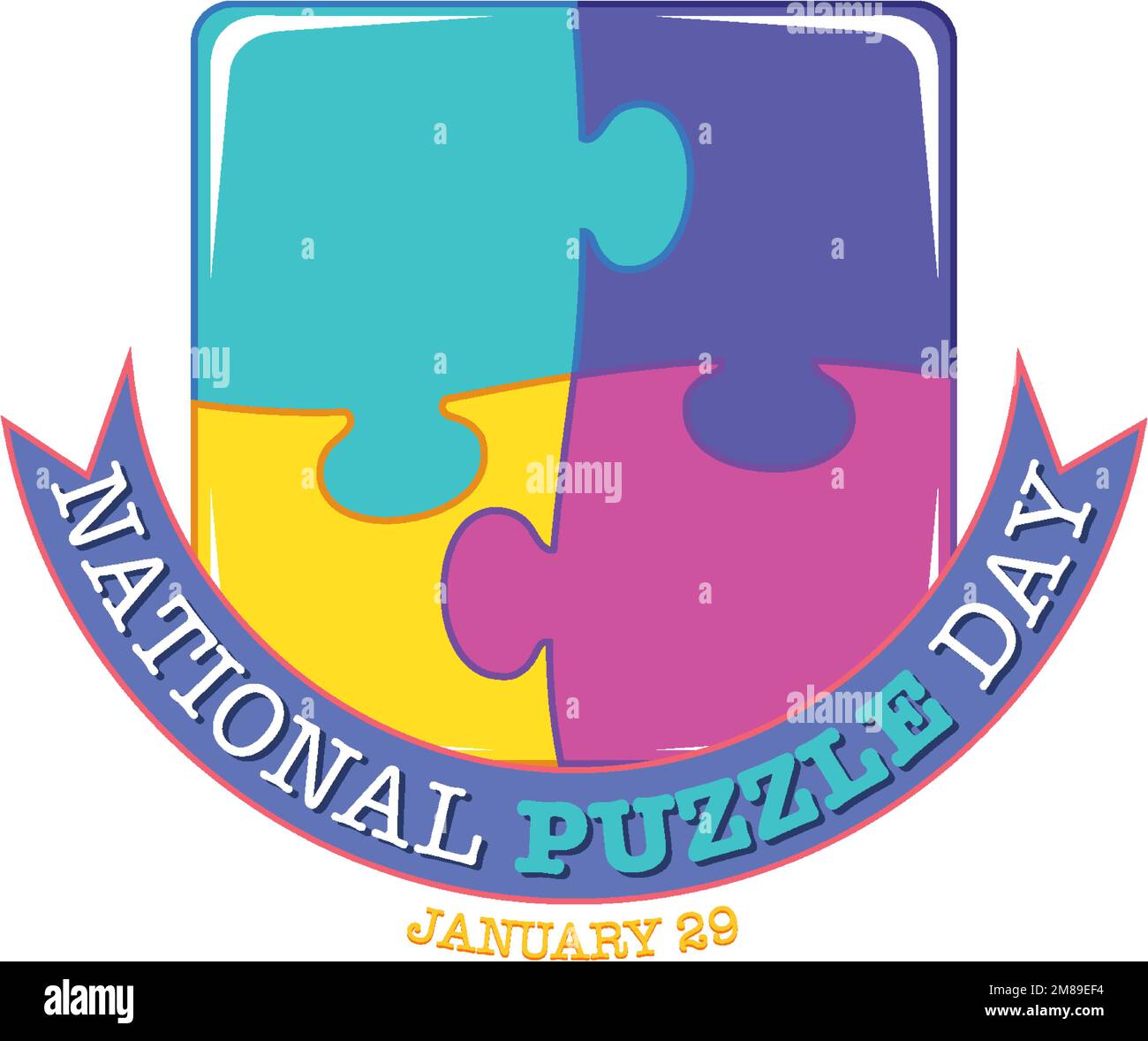 National Puzzle Day Banner illustration Stock Vector Image & Art - Alamy