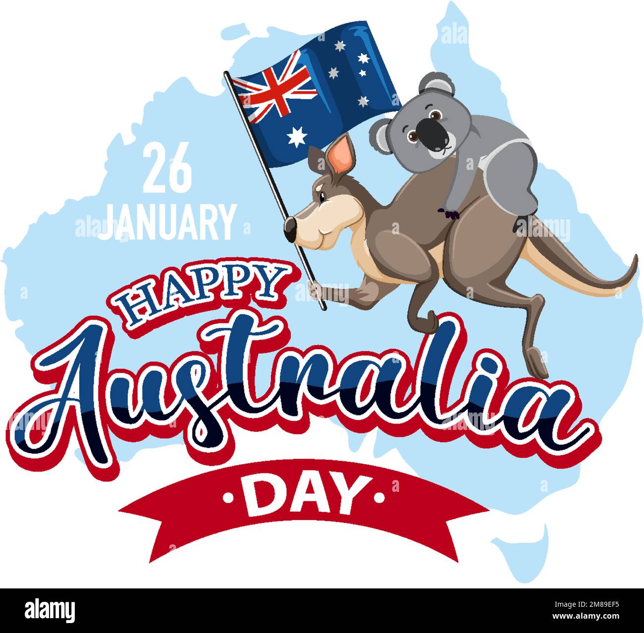 Happy Australia Day Banner illustration Stock Vector Image & Art - Alamy