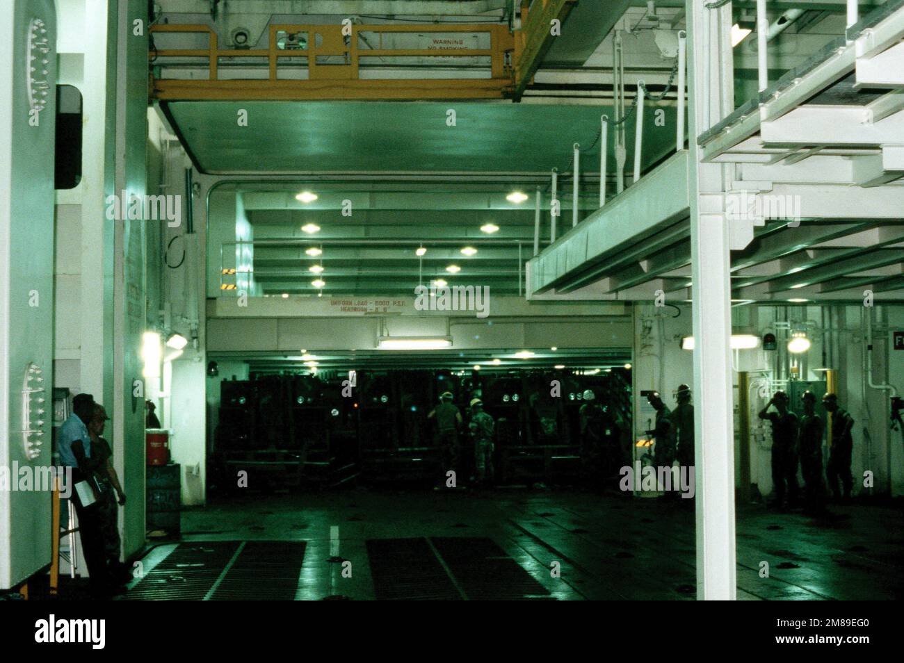 A view of one of the vehicle and cargo holds aboard the aviation ...