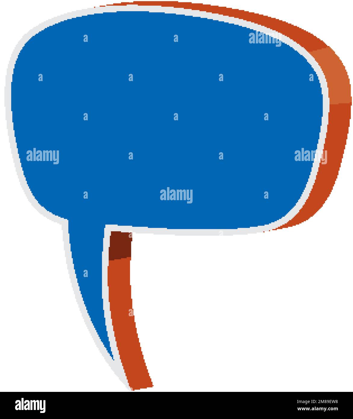 Empty blue speech bubble template illustration Stock Vector Image & Art ...