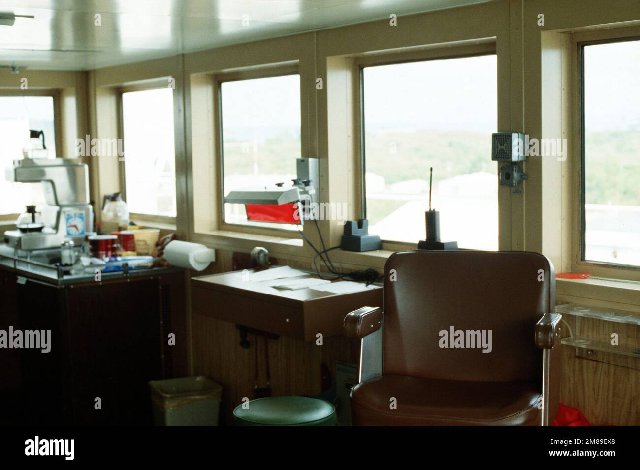 A view from the bridge of a Waterman class maritime pre-positioning ...