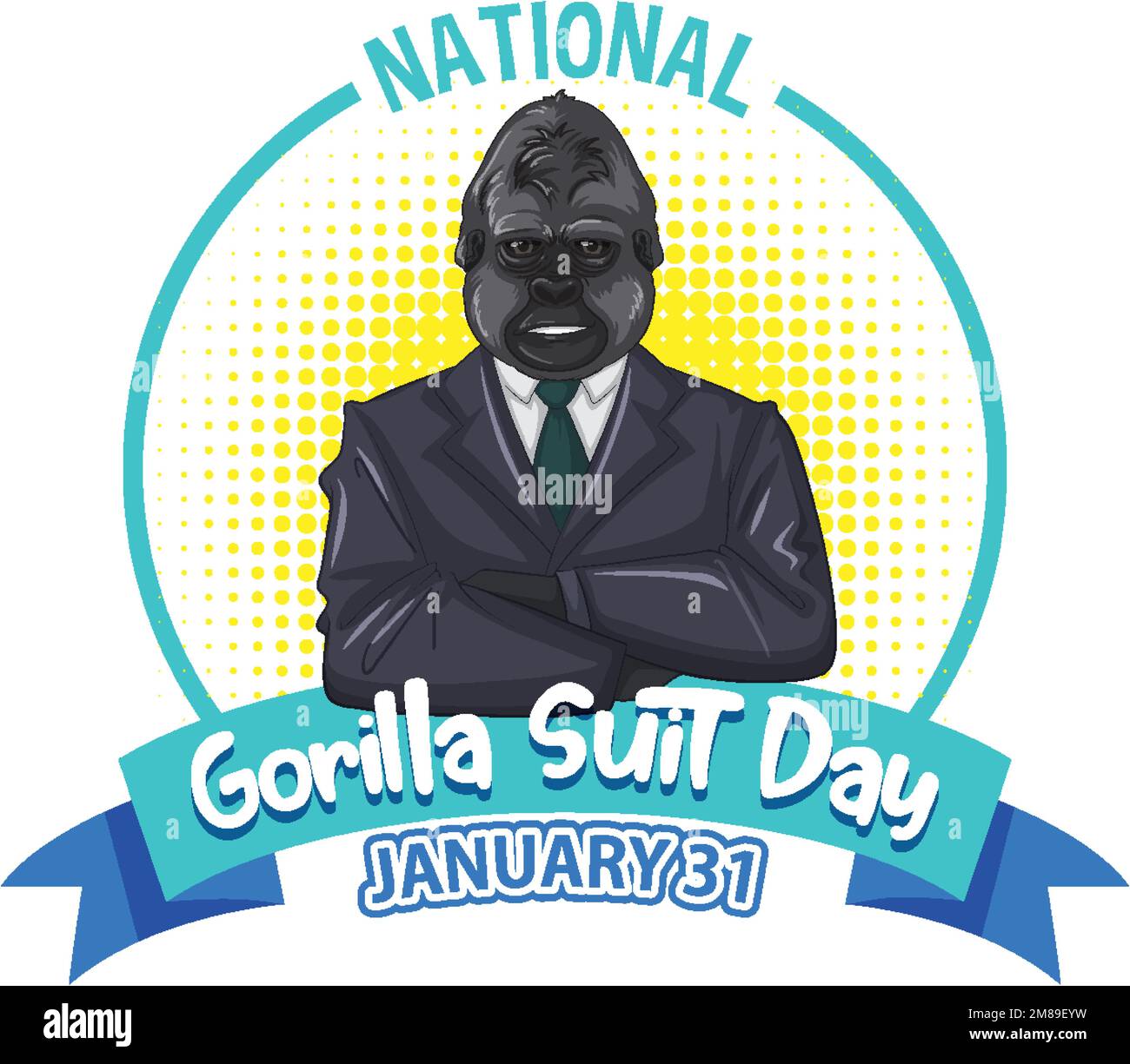 National Gorilla Suit Day Banner Design illustration Stock Vector Image ...