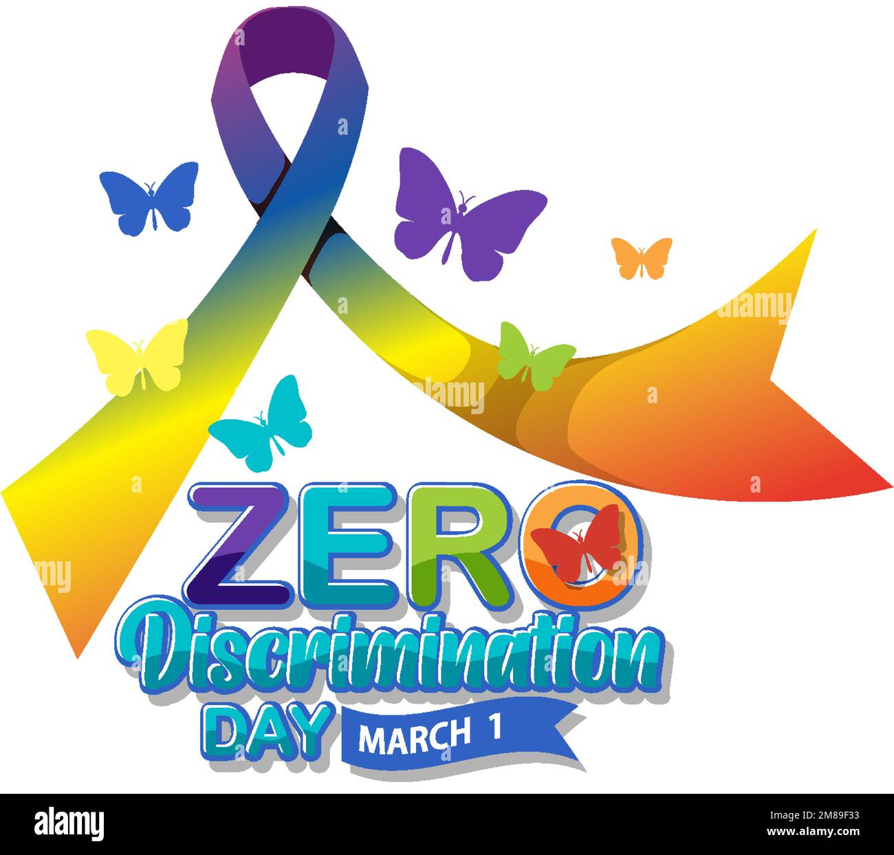 Zero discrimination day banner design illustration Stock Vector Image ...