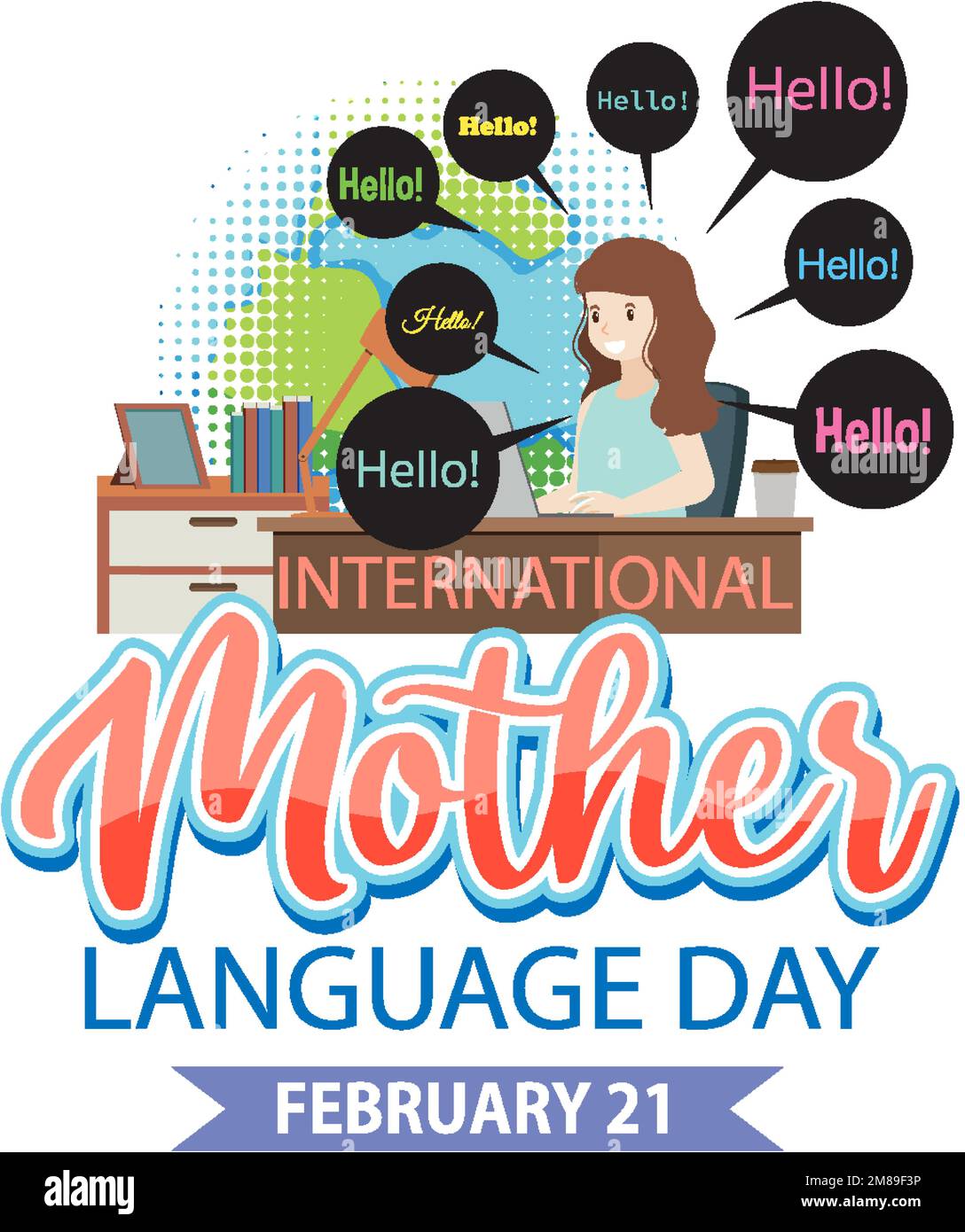 International mother language day banner illustration Stock Vector ...