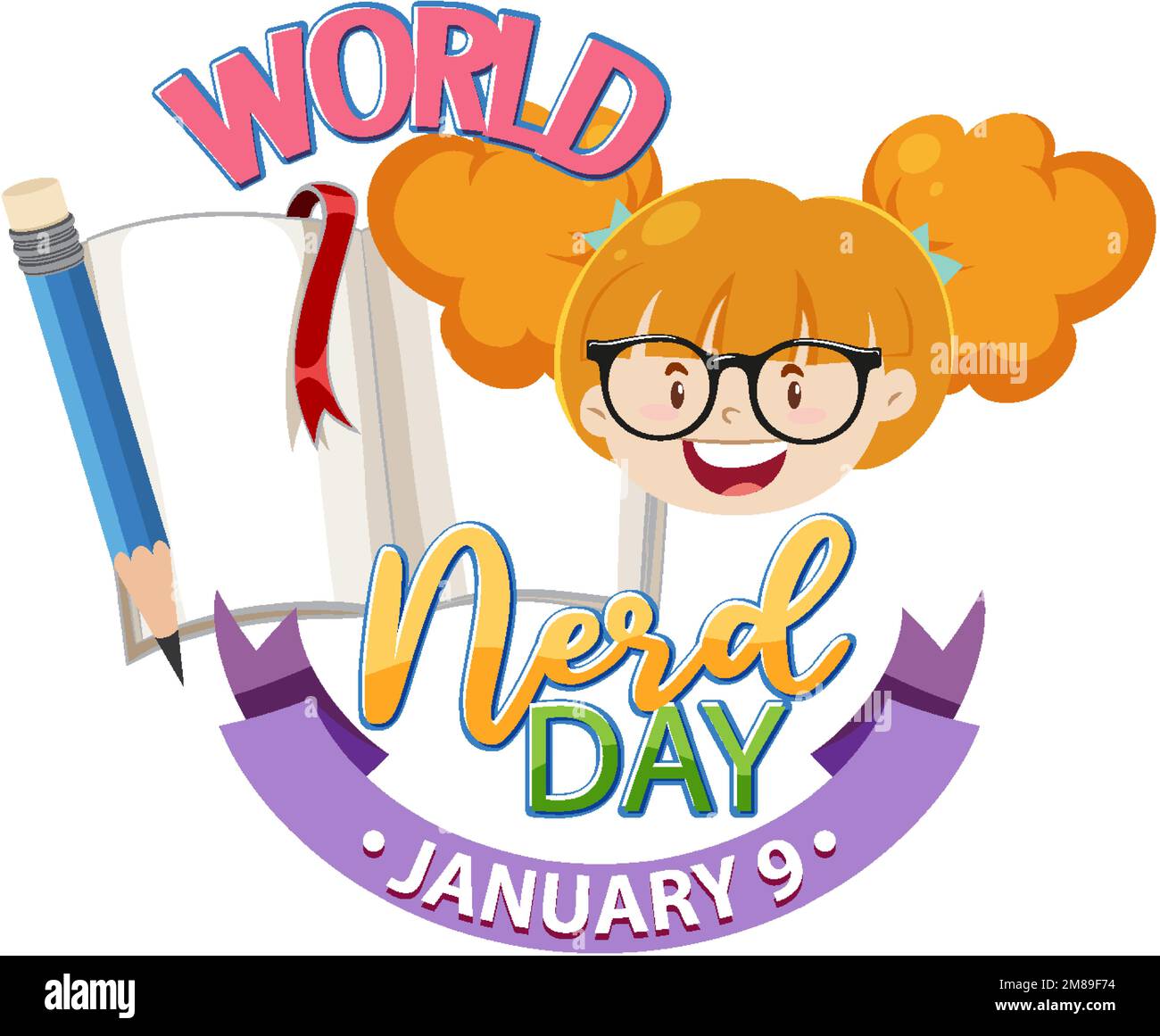 World Nerd Day Banner Design illustration Stock Vector Image & Art - Alamy
