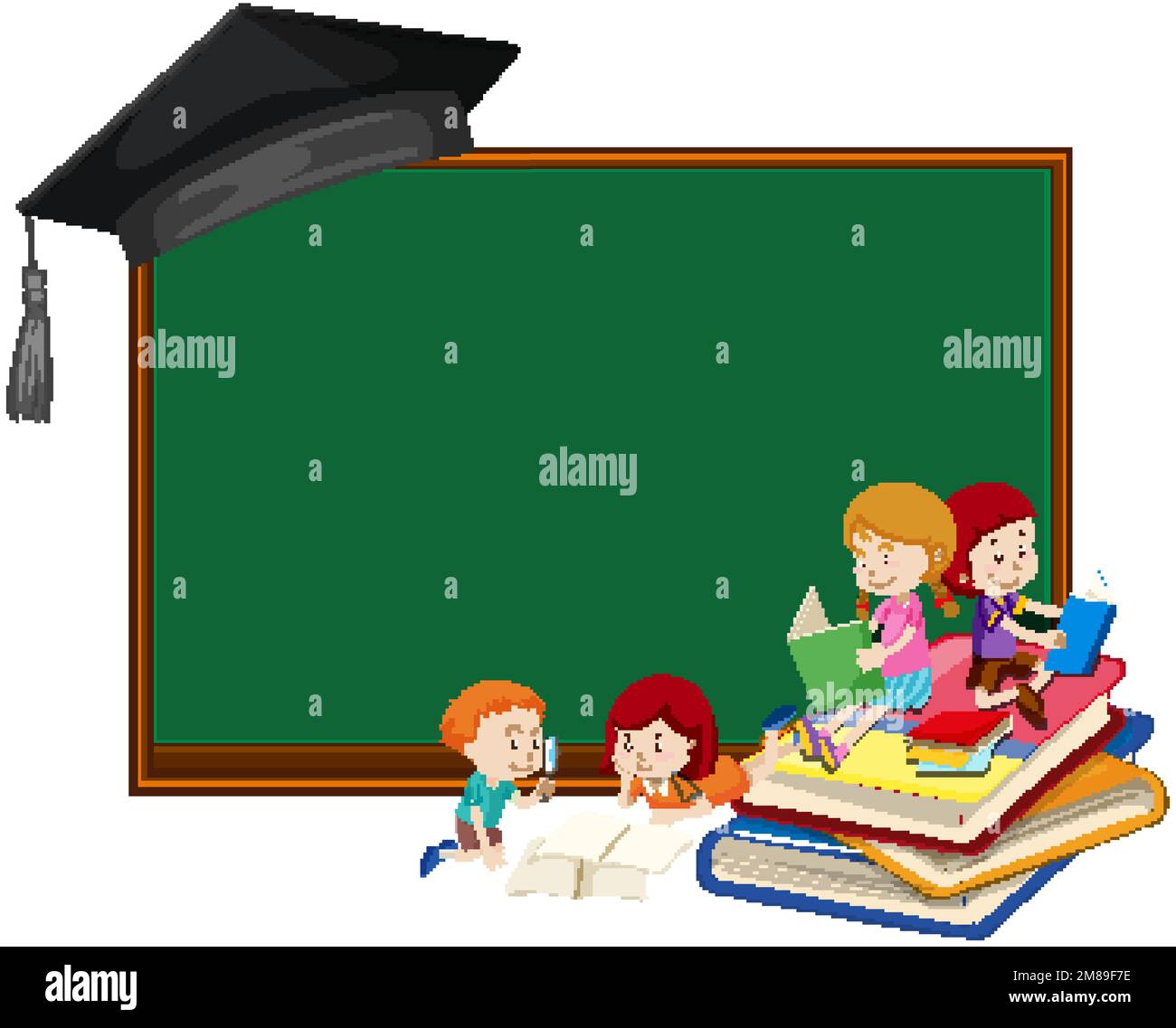 Empty chalk board template illustration Stock Vector Image & Art - Alamy