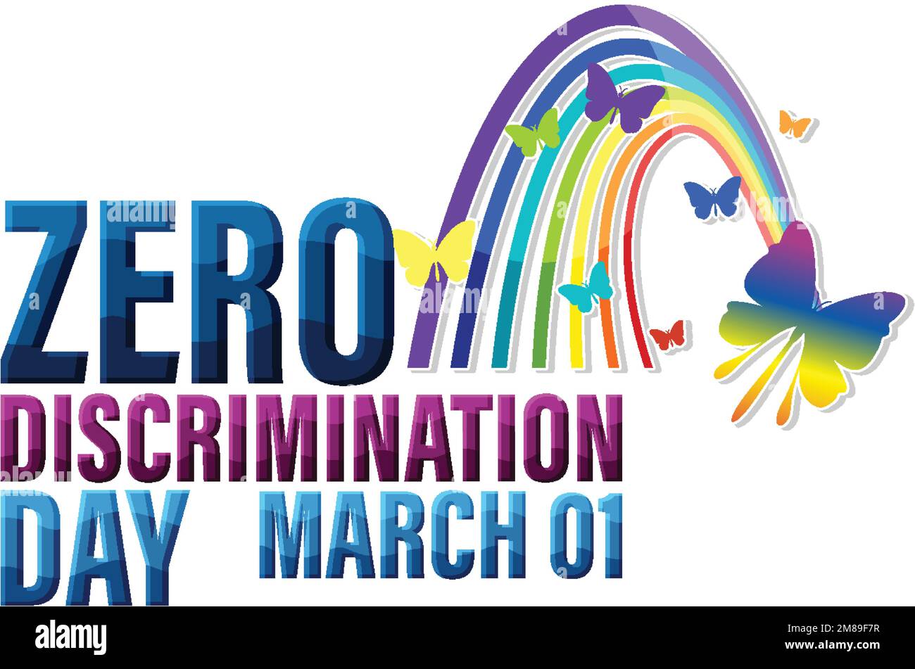Zero discrimination day banner design illustration Stock Vector Image ...