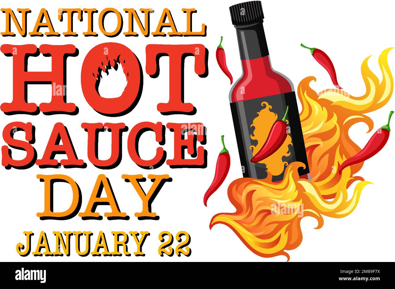 National hot sauce day banner illustration Stock Vector Image & Art - Alamy