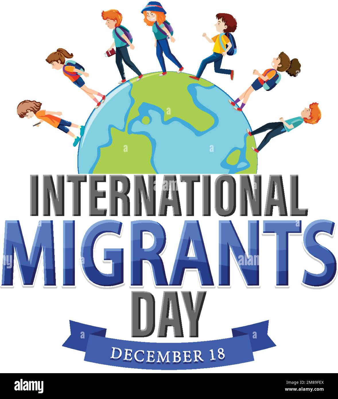 International Migrants Day Banner Design illustration Stock Vector ...