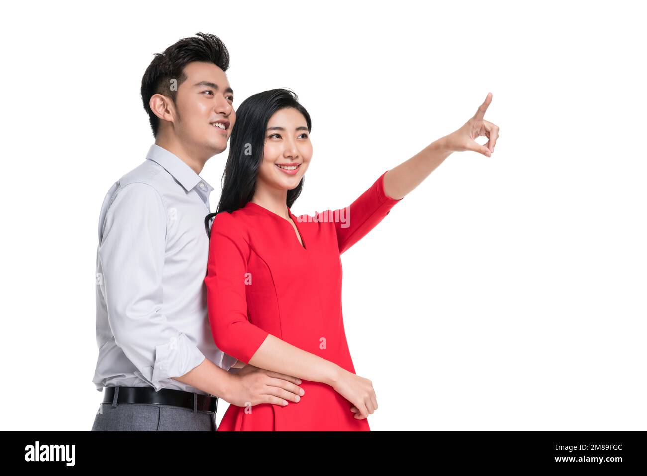 Casual clothes young lovers embrace each other Stock Photo - Alamy