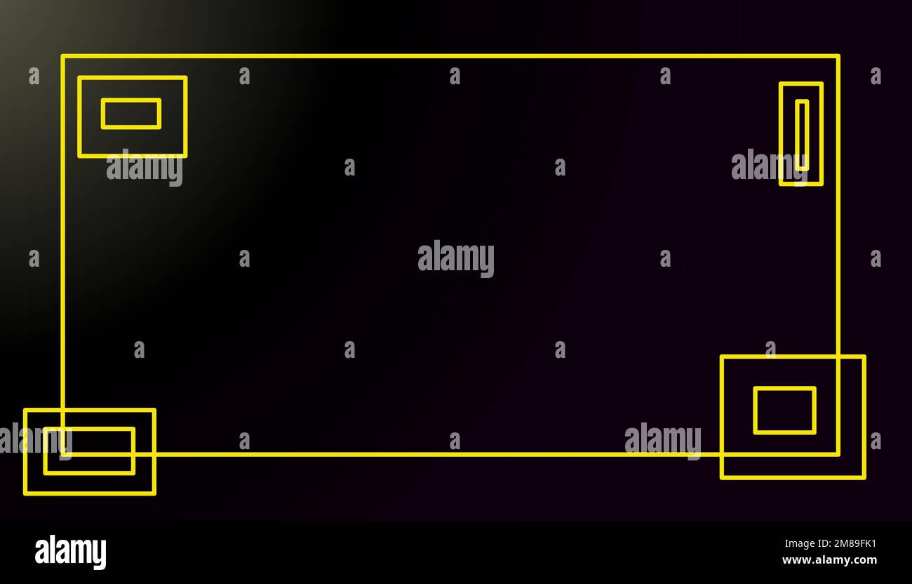 Black abstract background with yellow frame Stock Vector Image & Art ...