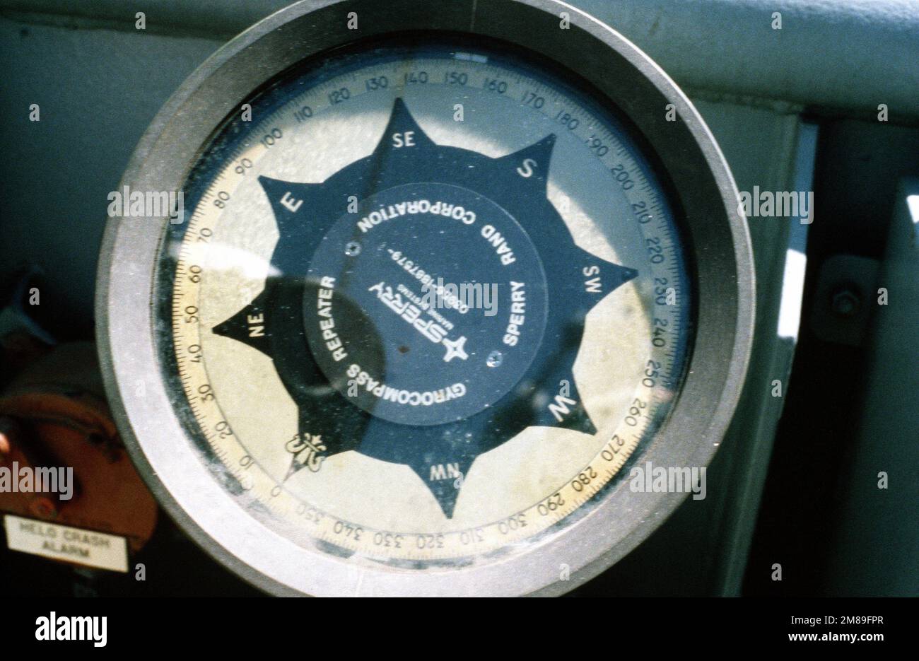 A view of a gyrocompass repeater aboard the aviation logistic ship USNS ...