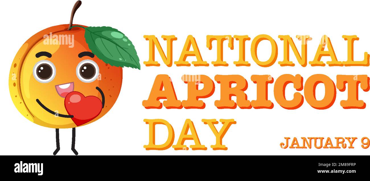 National Apricot Day Poster Design illustration Stock Vector Image ...