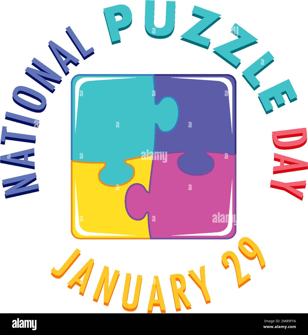 National Puzzle Day Banner illustration Stock Vector Image & Art - Alamy