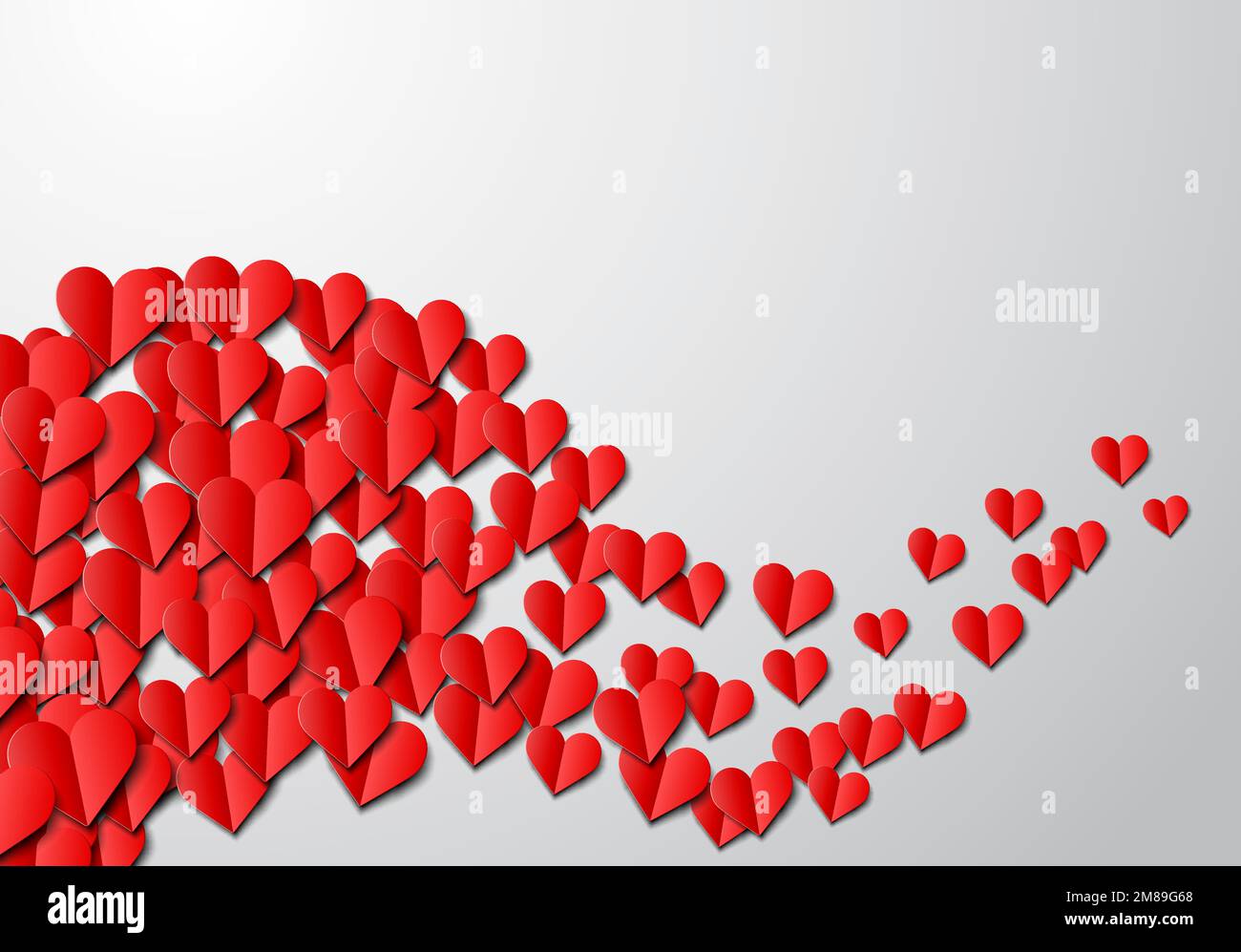 Paper hearts background for Valentine's Day greeting card design Stock ...
