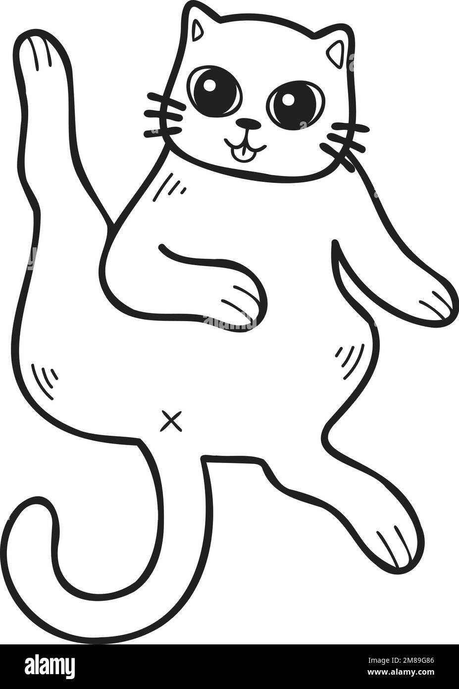 Sleeping young cat Stock Vector Images - Alamy