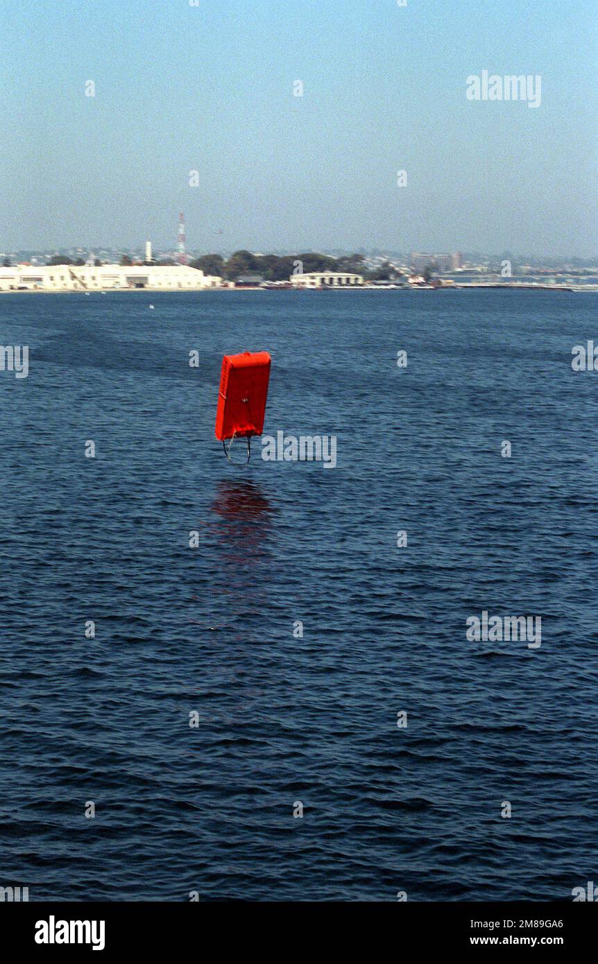 A 52,700-pound sled descends toward the water after being launched from ...