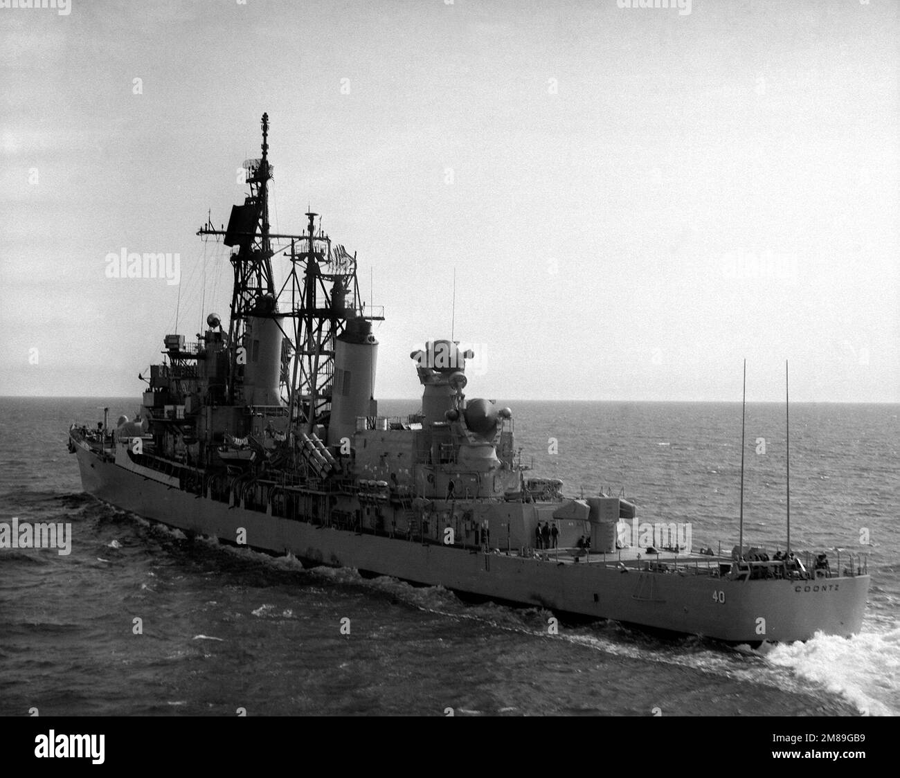A port quarter view of the guided missile destroyer USS COONTZ (DDG-40 ...