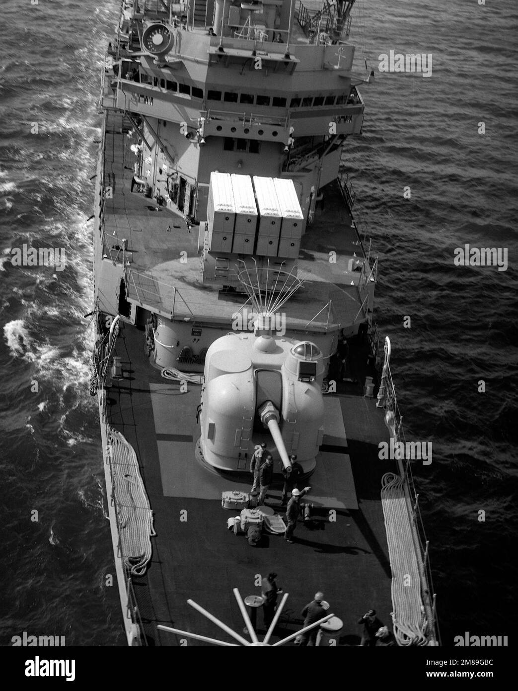 A partial bow view of the guided missile destroyer USS COONTZ (DDG-40 ...