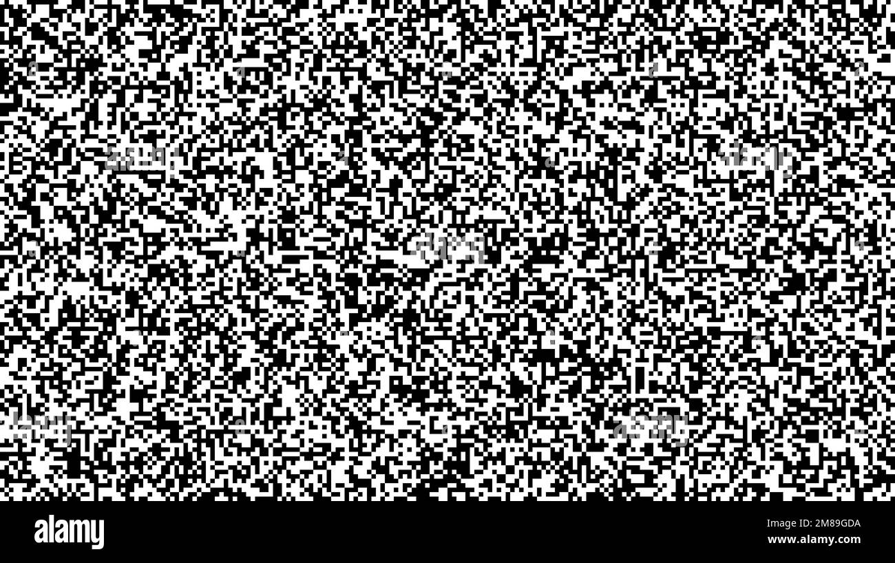 Seamless pixelated tv noise texture. White noise signal grain ...