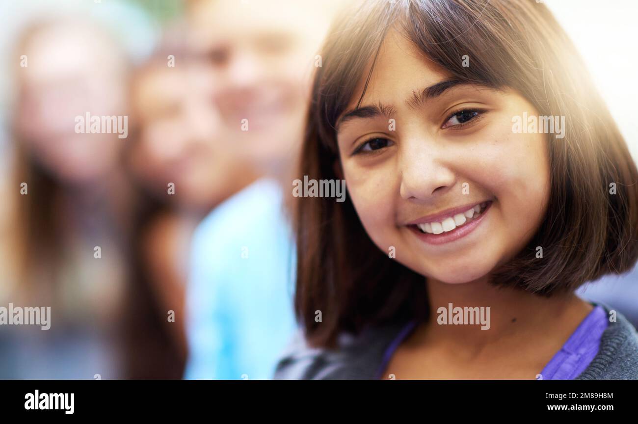 Happy kids at elementary school hi-res stock photography and images - Alamy