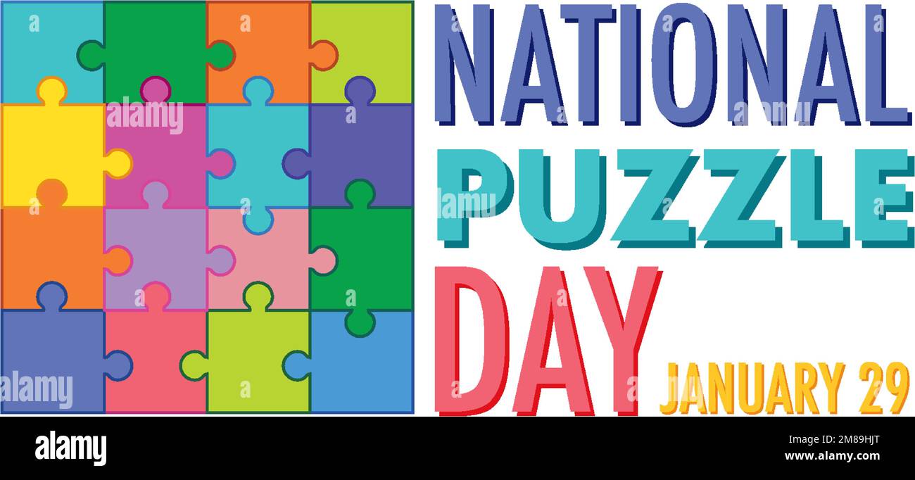 National Puzzle Day Banner illustration Stock Vector Image & Art - Alamy