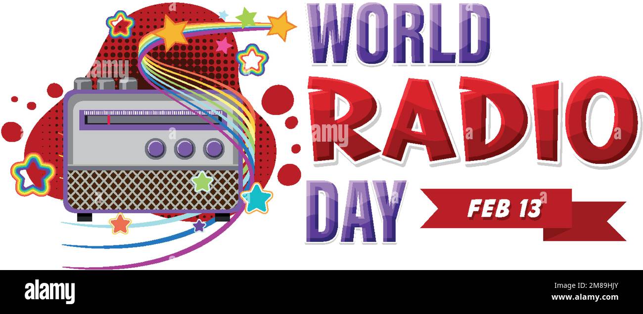World Radio Day Banner illustration Stock Vector Image & Art - Alamy