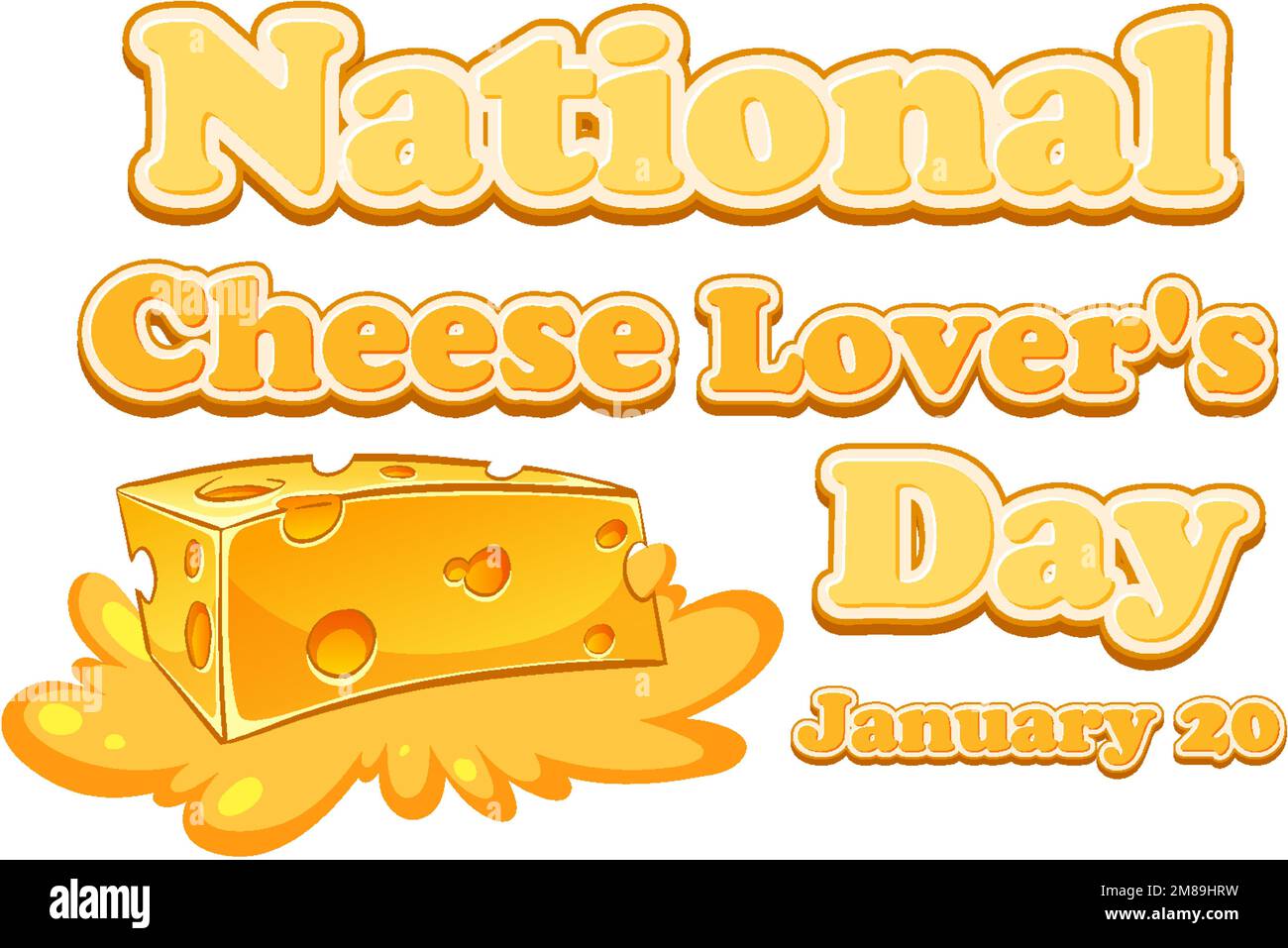 National Cheese Lovers Day logo banner illustration Stock Vector Image ...