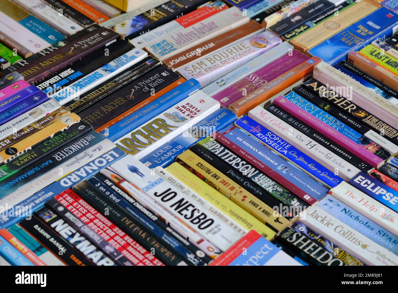 25 December 2022, Pune, India - Stall of books at local market, Wide ...