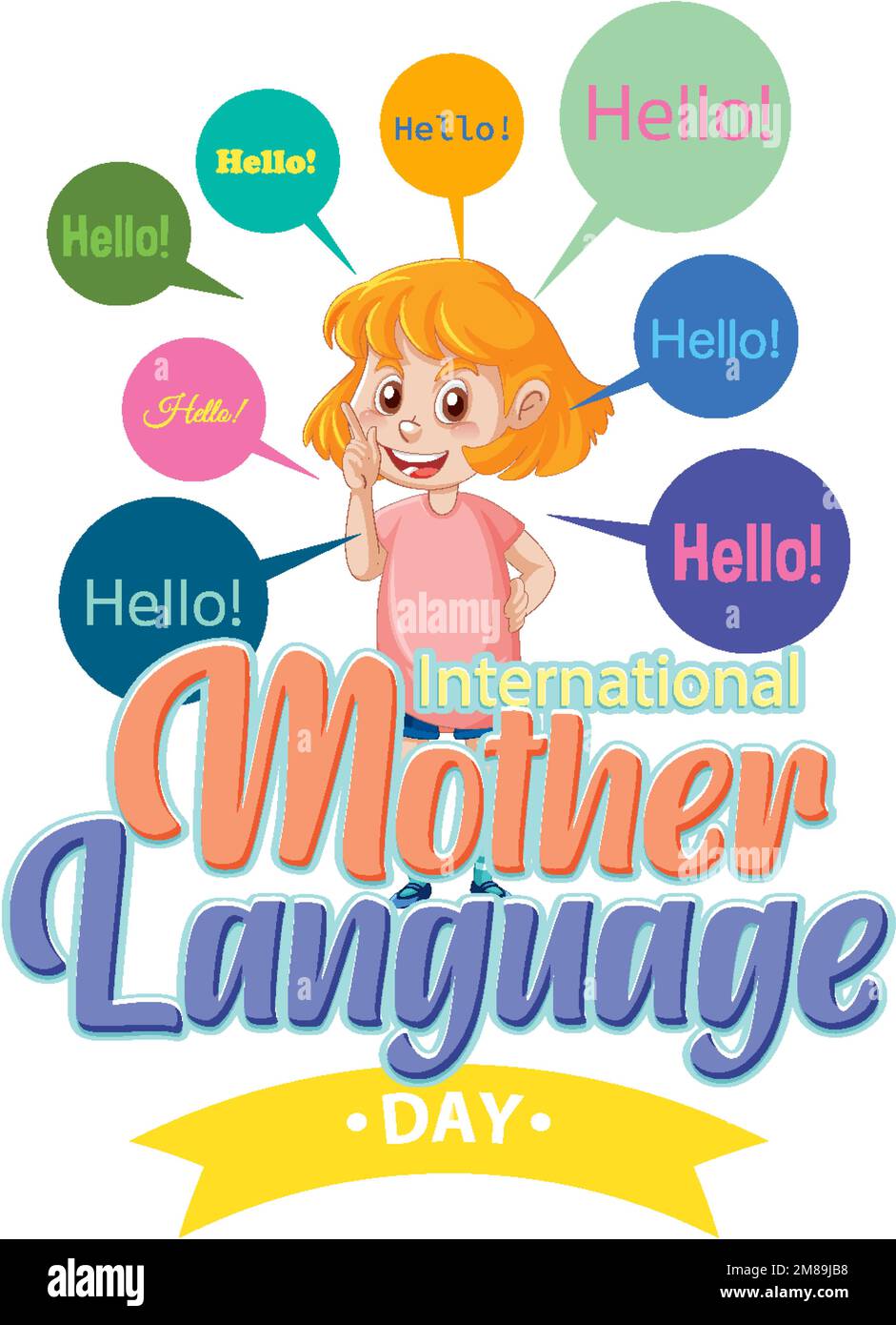 International mother language day banner illustration Stock Vector ...