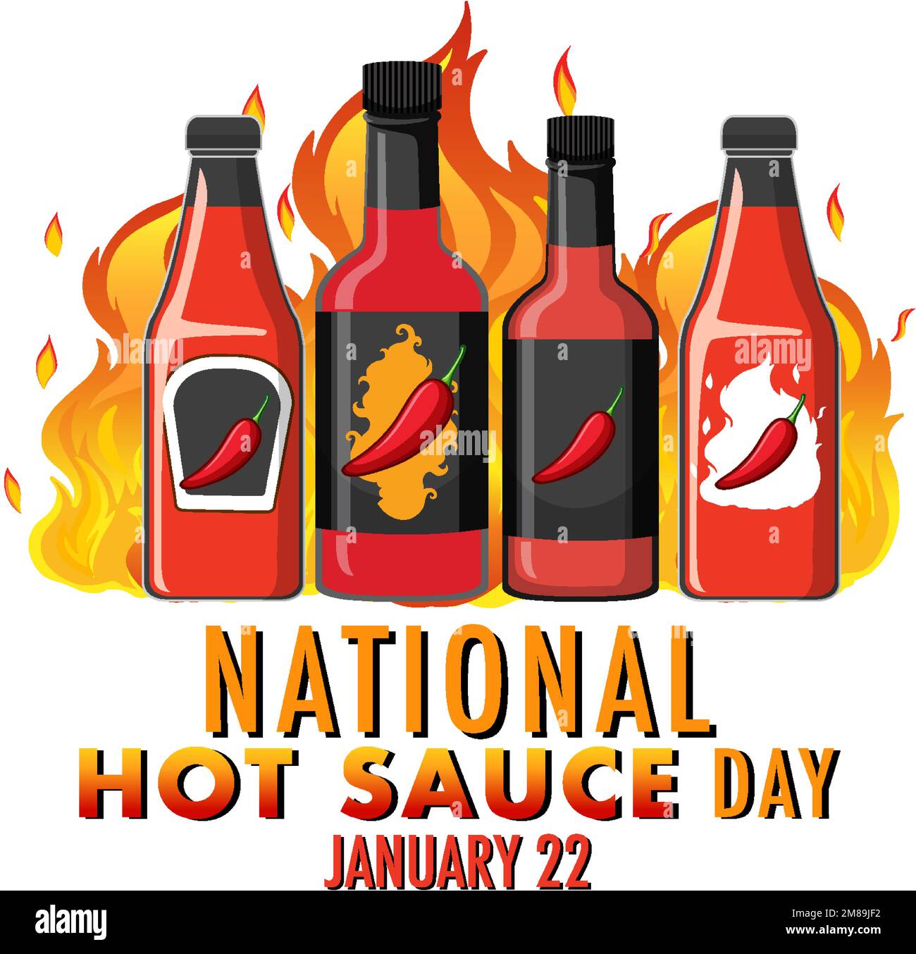 National hot sauce day banner illustration Stock Vector Image & Art - Alamy