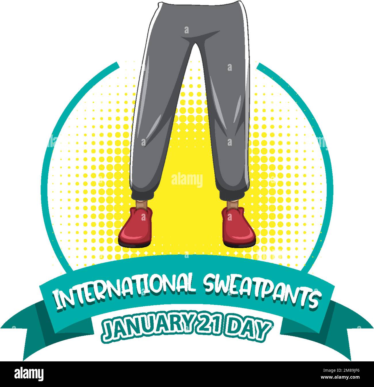 International Sweatpants Day Banner Design illustration Stock Vector ...