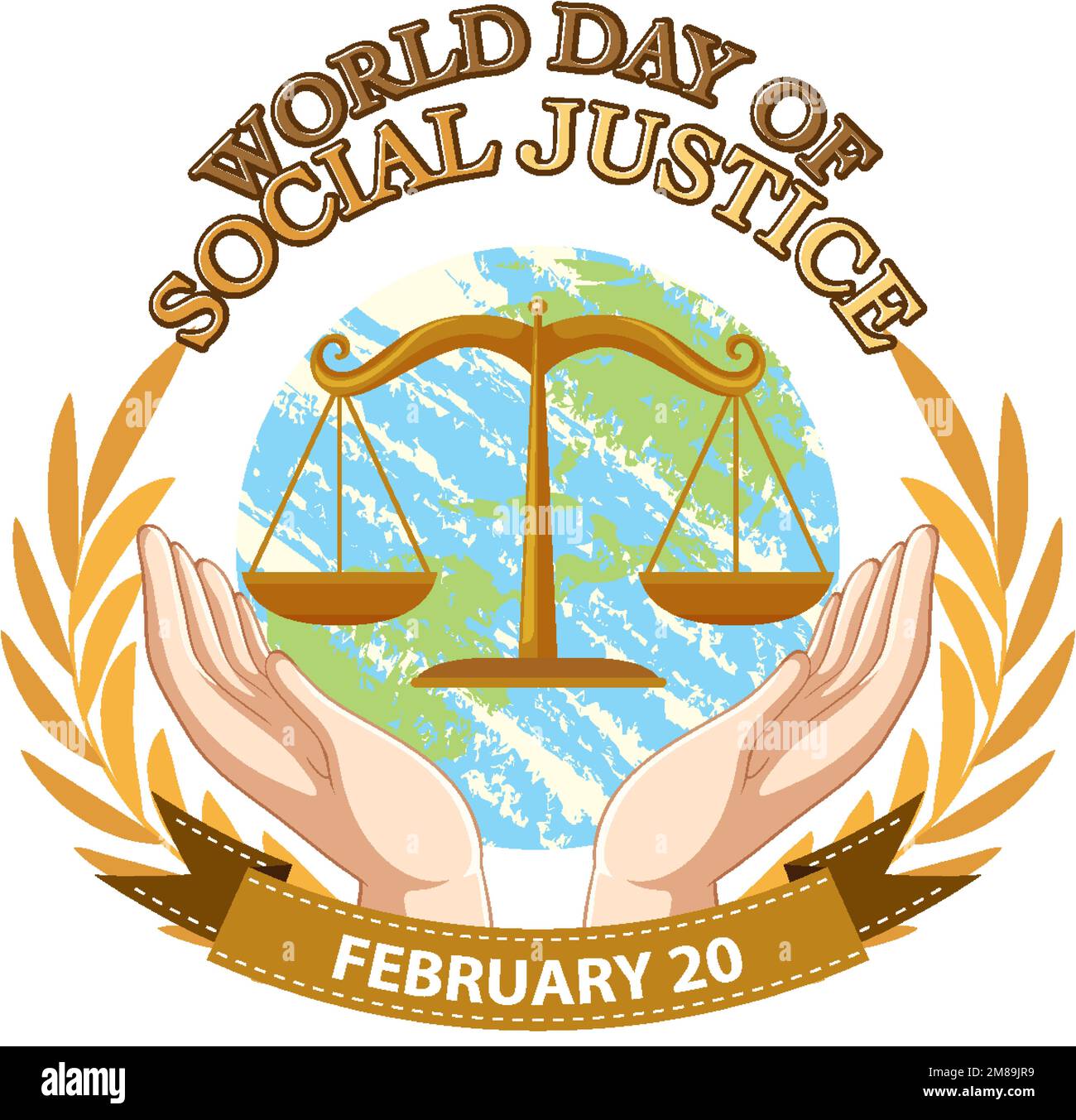 World day of social justice banner illustration Stock Vector Image ...