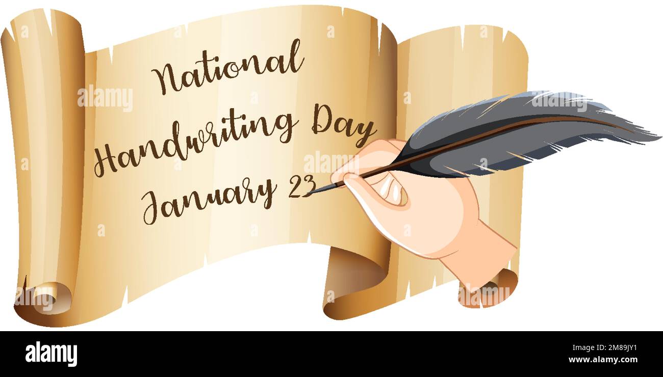 National Handwriting Day Banner Design illustration Stock Vector Image ...