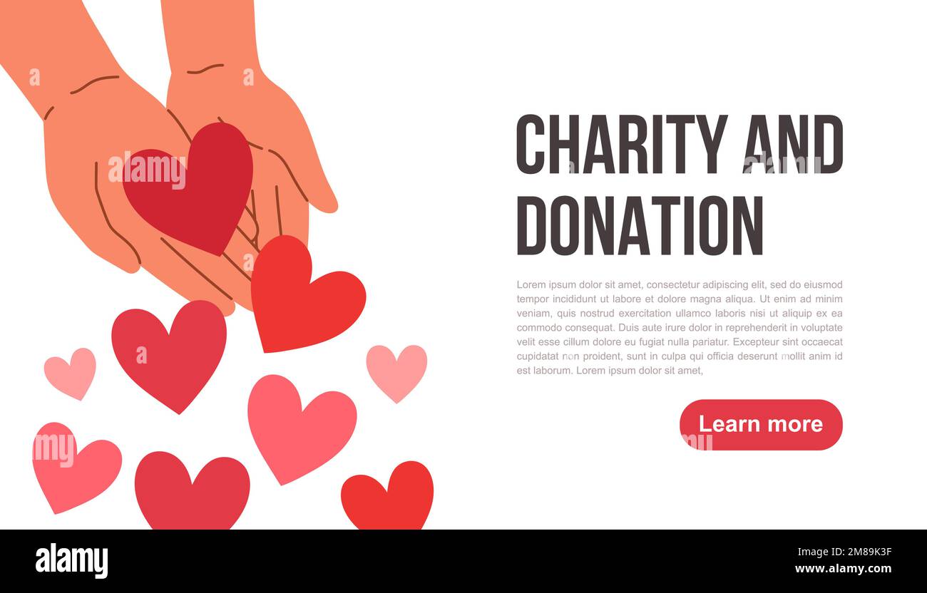 Donation and charity concept. Can use for web banner, infographics ...