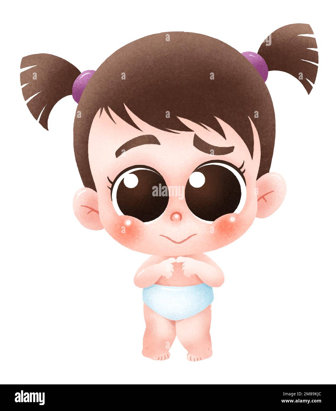 Vector Illustration of Cartoon Baby character. Cute baby Stock Vector ...