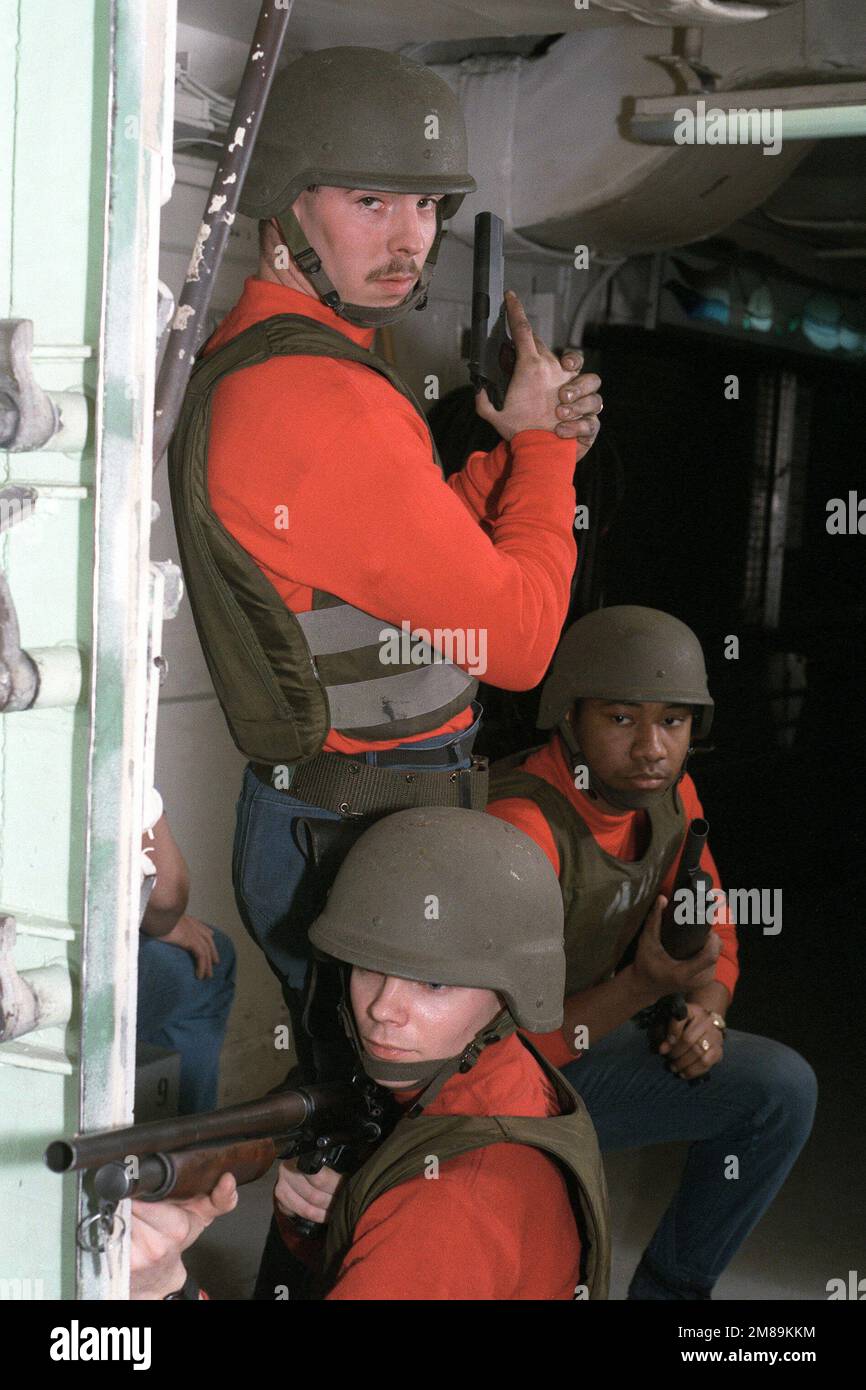 Members of the weapons division Armed Response Team, armed with a Model ...