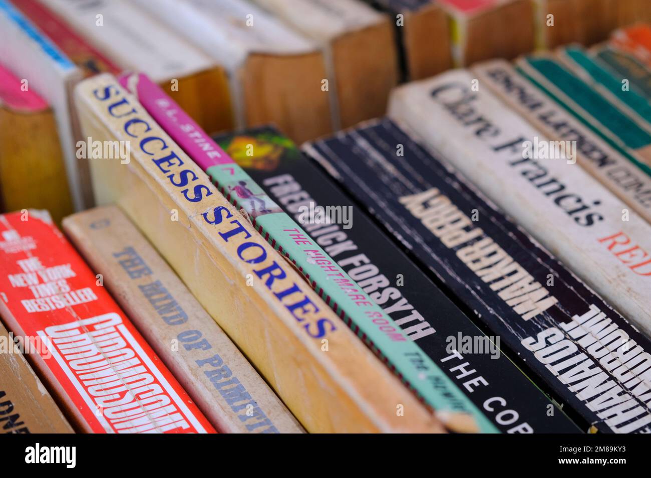 25 December 2022, Pune, India - Stall of books at local market, Wide ...