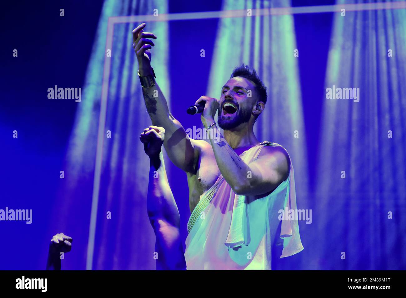 Leon, Mexico. 12 JAN 2023: Actors perform Disney's Hercules at stage ...