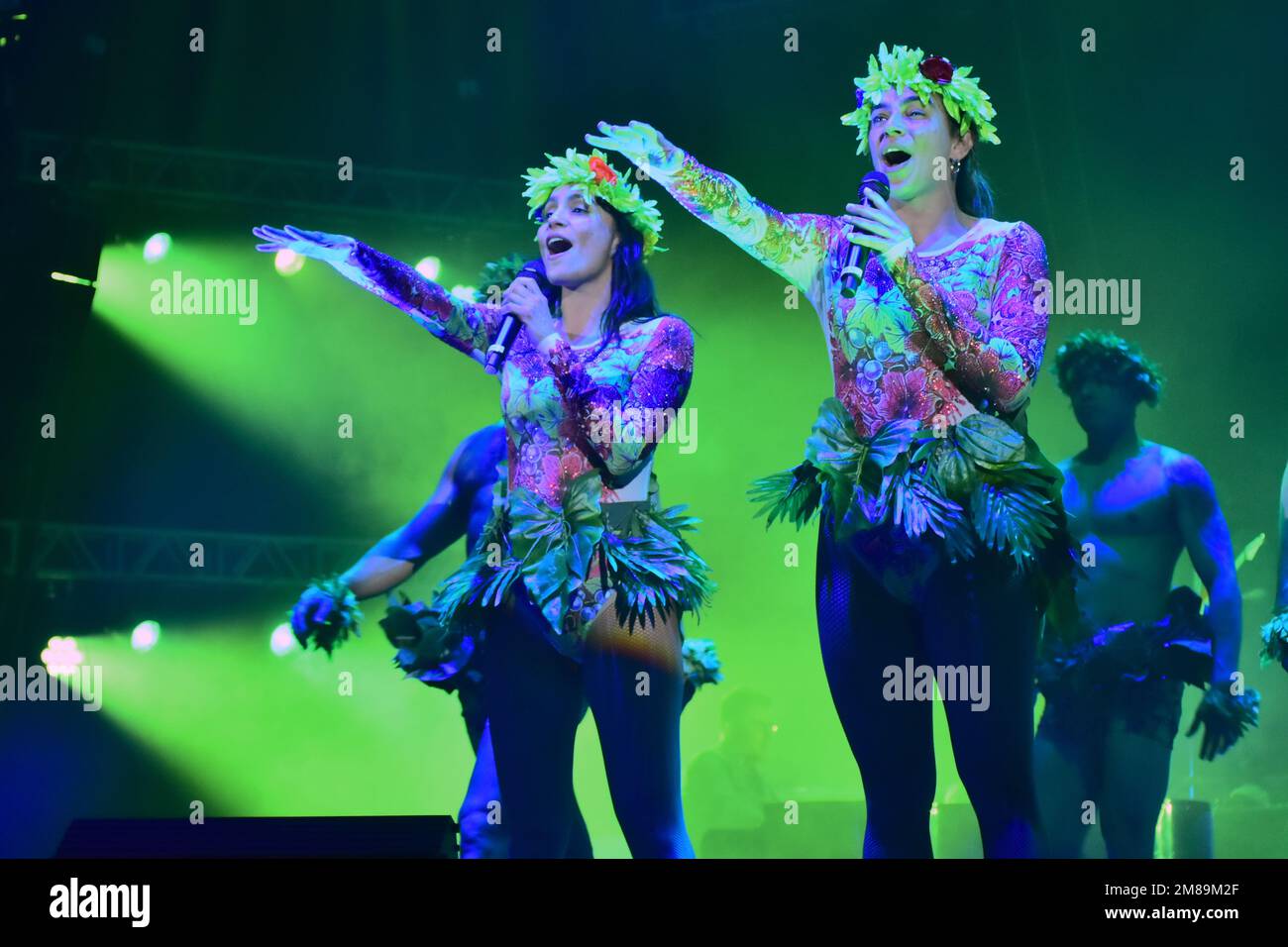 Leon, Mexico. 12 JAN 2023: Actors perform Disney's Moana main theme at ...
