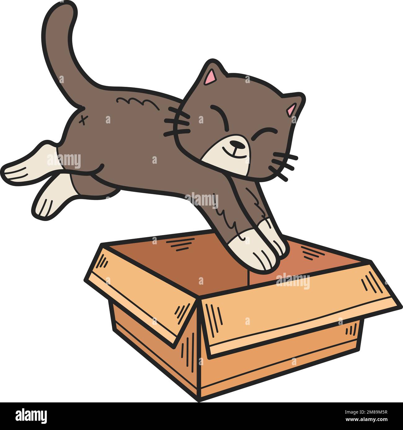 Looking at gift box Stock Vector Images - Alamy