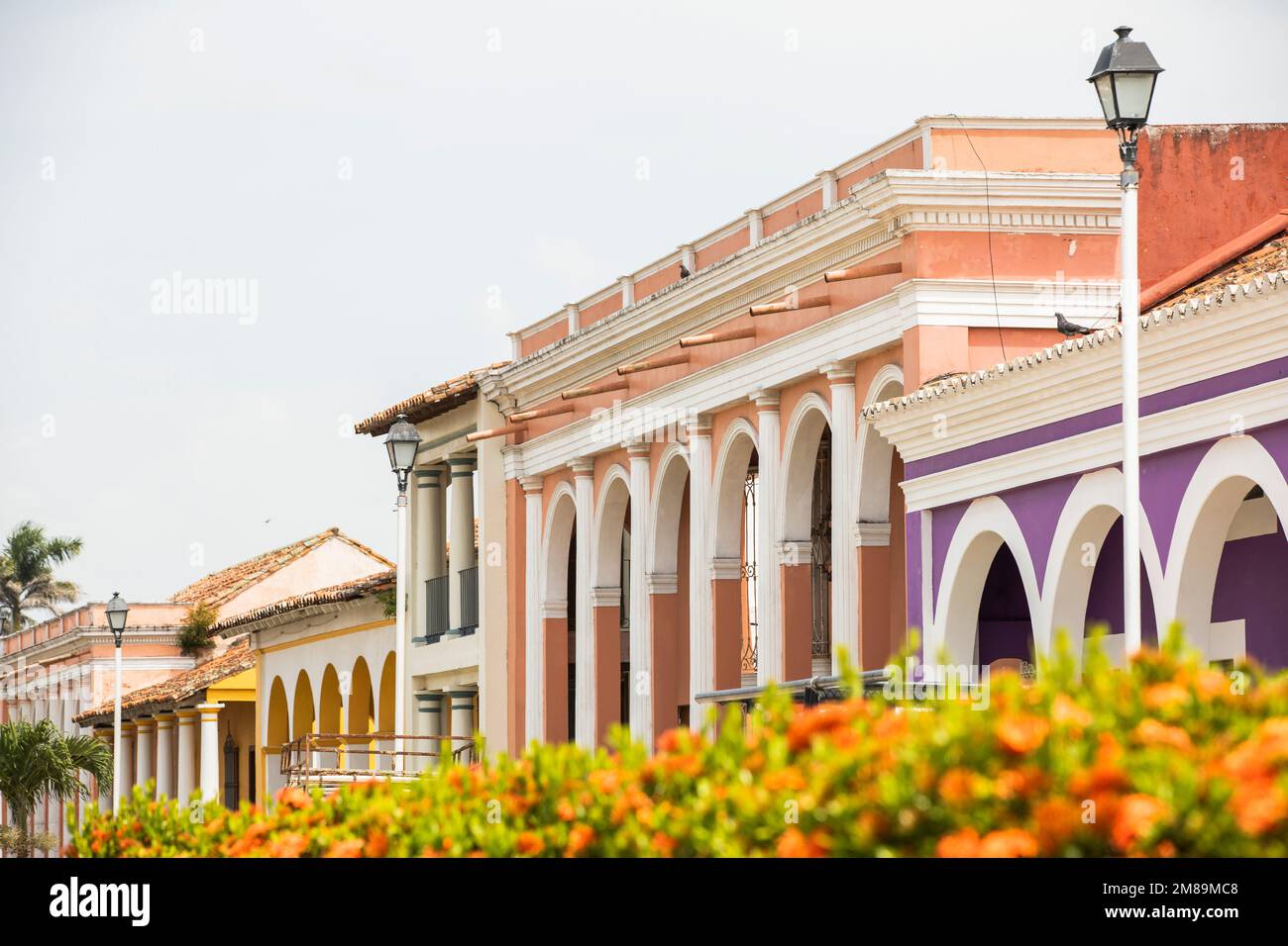Afternoon view of the historic Spanish Colonial buildings of ...