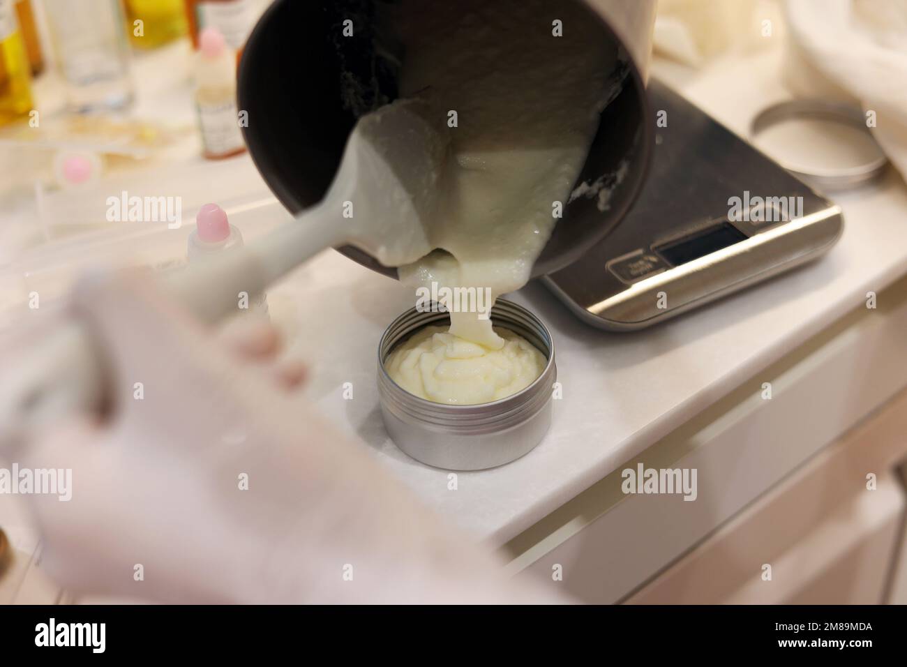 Oil pouring cosmetics hi-res stock photography and images - Alamy