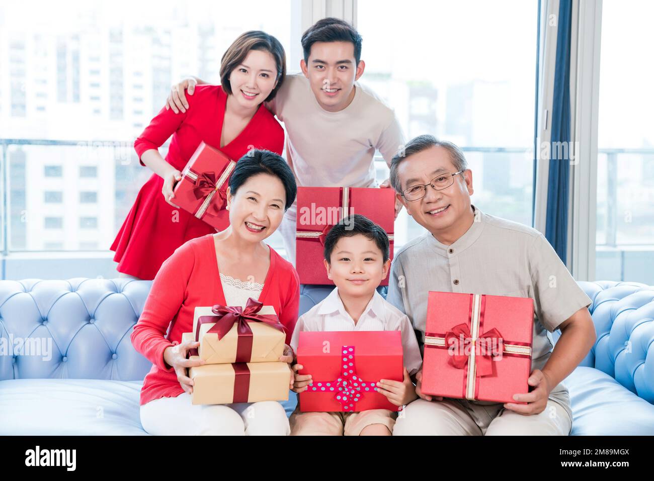 The happy family Stock Photo - Alamy