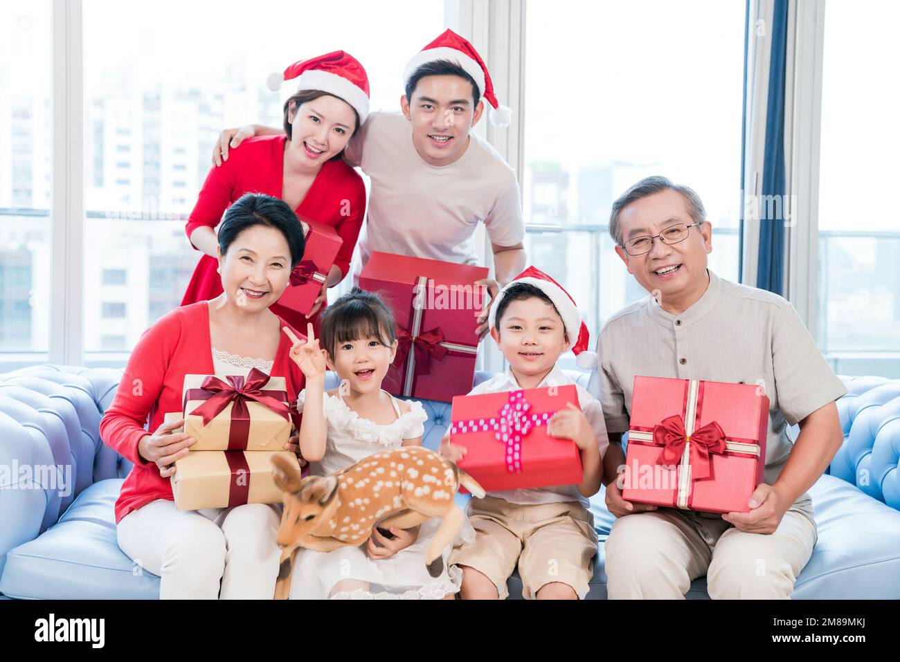 The happy family Stock Photo - Alamy