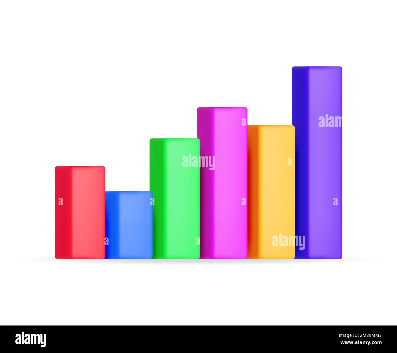 3D Growth Stock Diagram Isolated Stock Vector Image & Art - Alamy