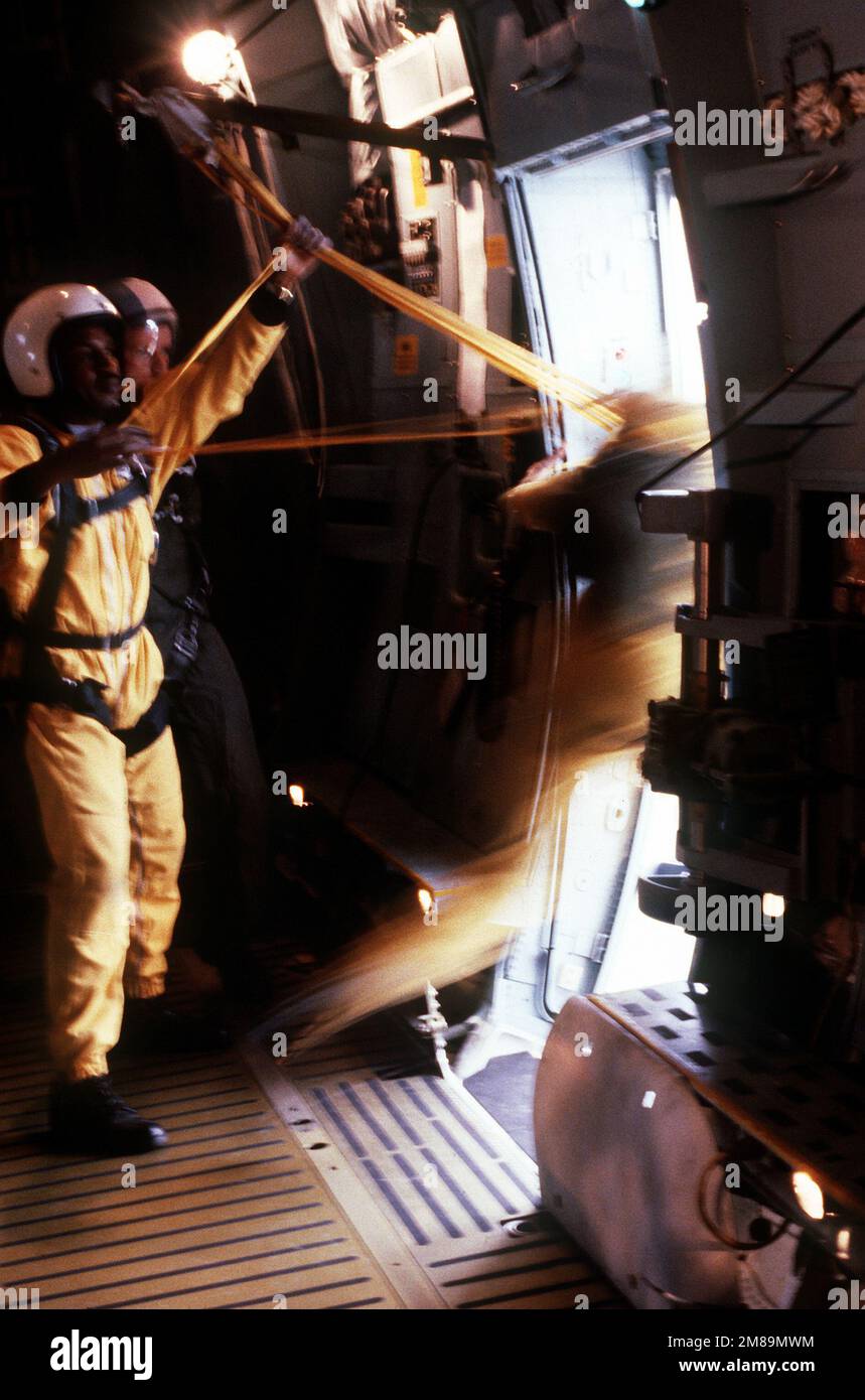 Members of the Army's Airborne Special Operation Test Board exit a ...