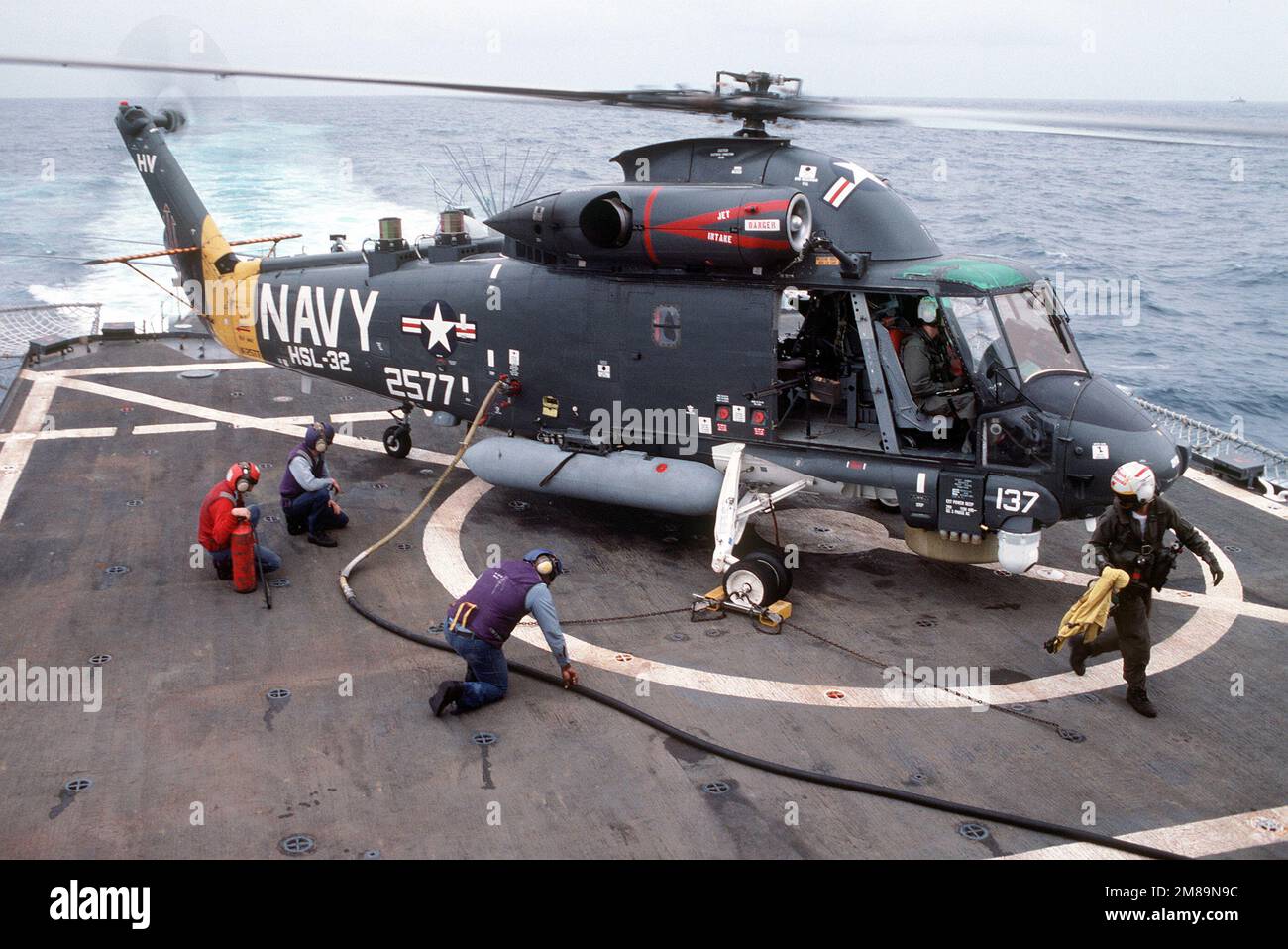 A Light Helicopter Anti-submarine Squadron 32 (HSL-32) SH-2F Seasprite ...