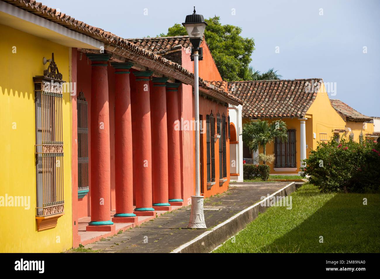 Afternoon view of the historic Spanish Colonial buildings of ...
