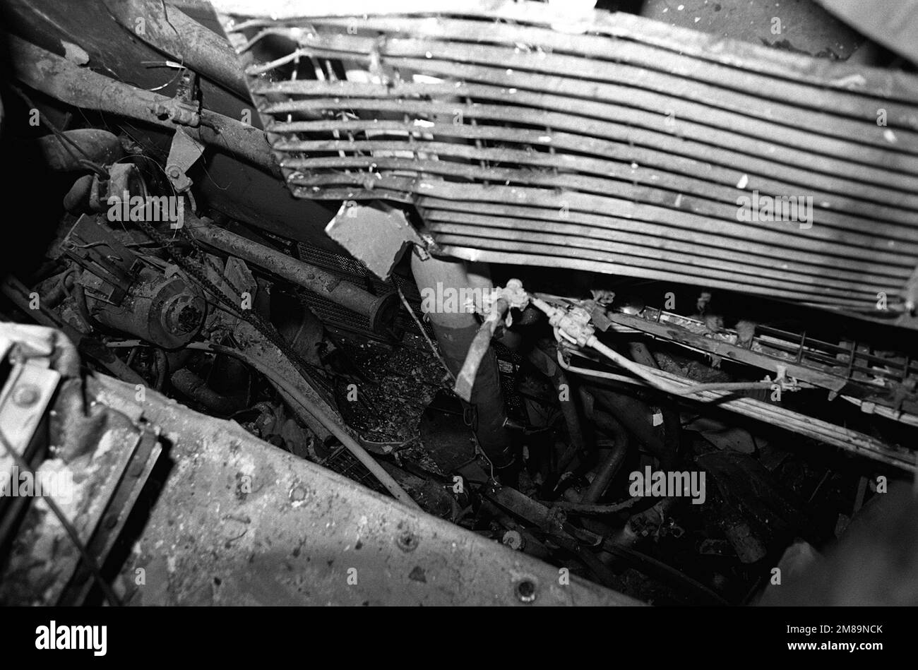 A view of an engineering space of the guided missile frigate USS SAMUEL ...